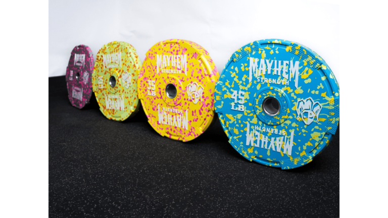 Mayhem Strength Neon Fleck Bumper Plates - Gym Bro Fitness